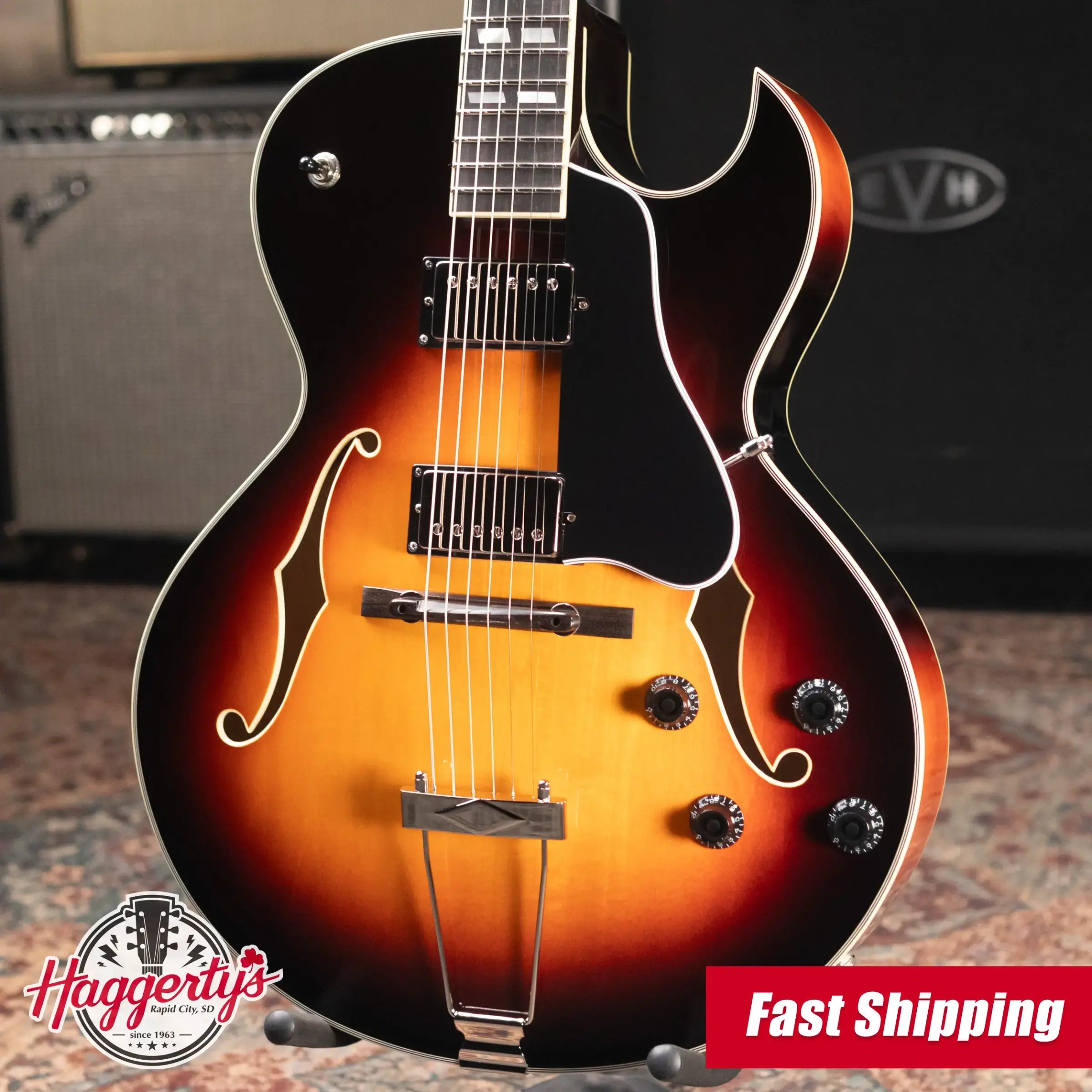 Eastman AR372CE-SB Kent Armstrong Signature 16" Archtop Electric Guita ...
