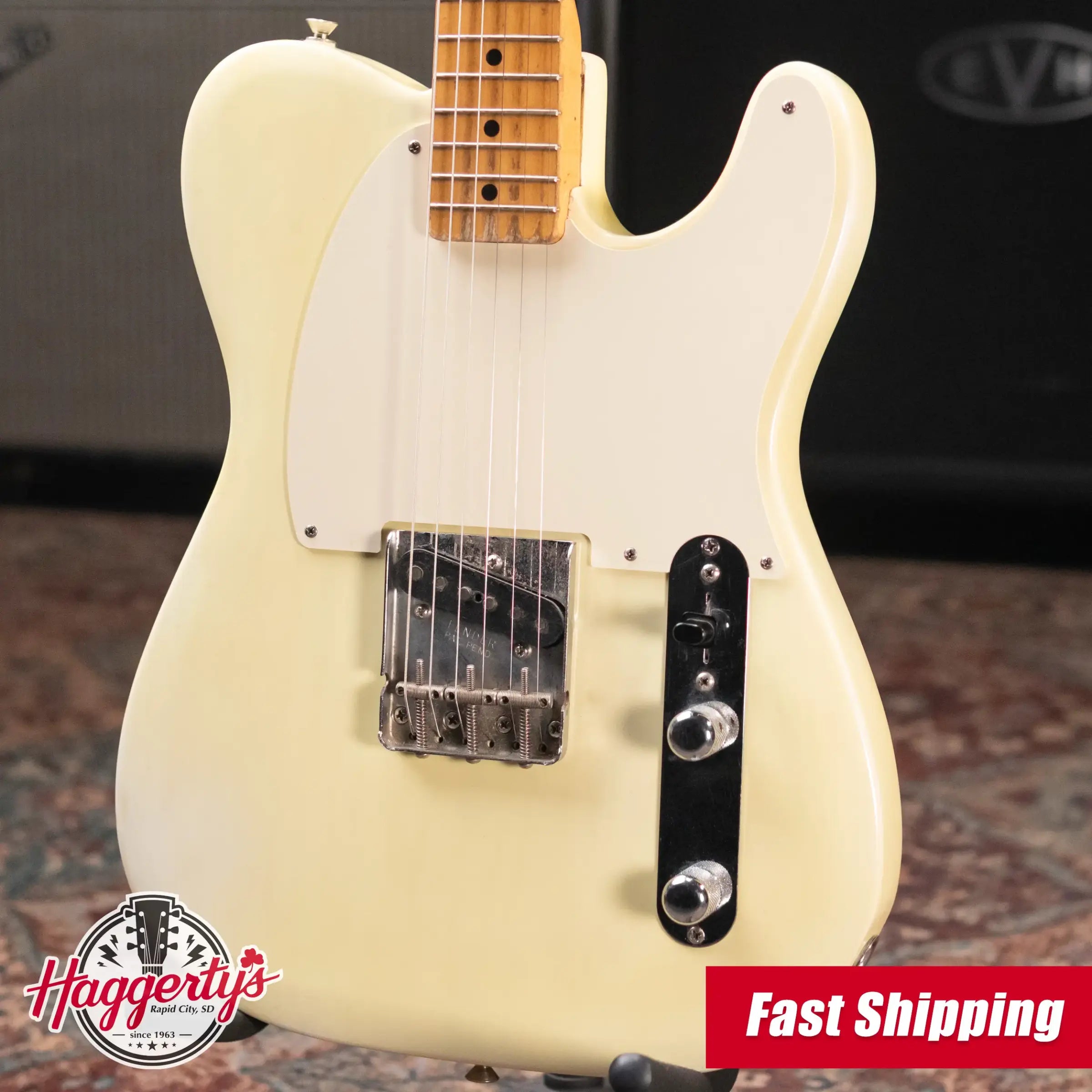 Fender 1956 Esquire Electric Guitar - Refinished Yellow with Hardshell Case