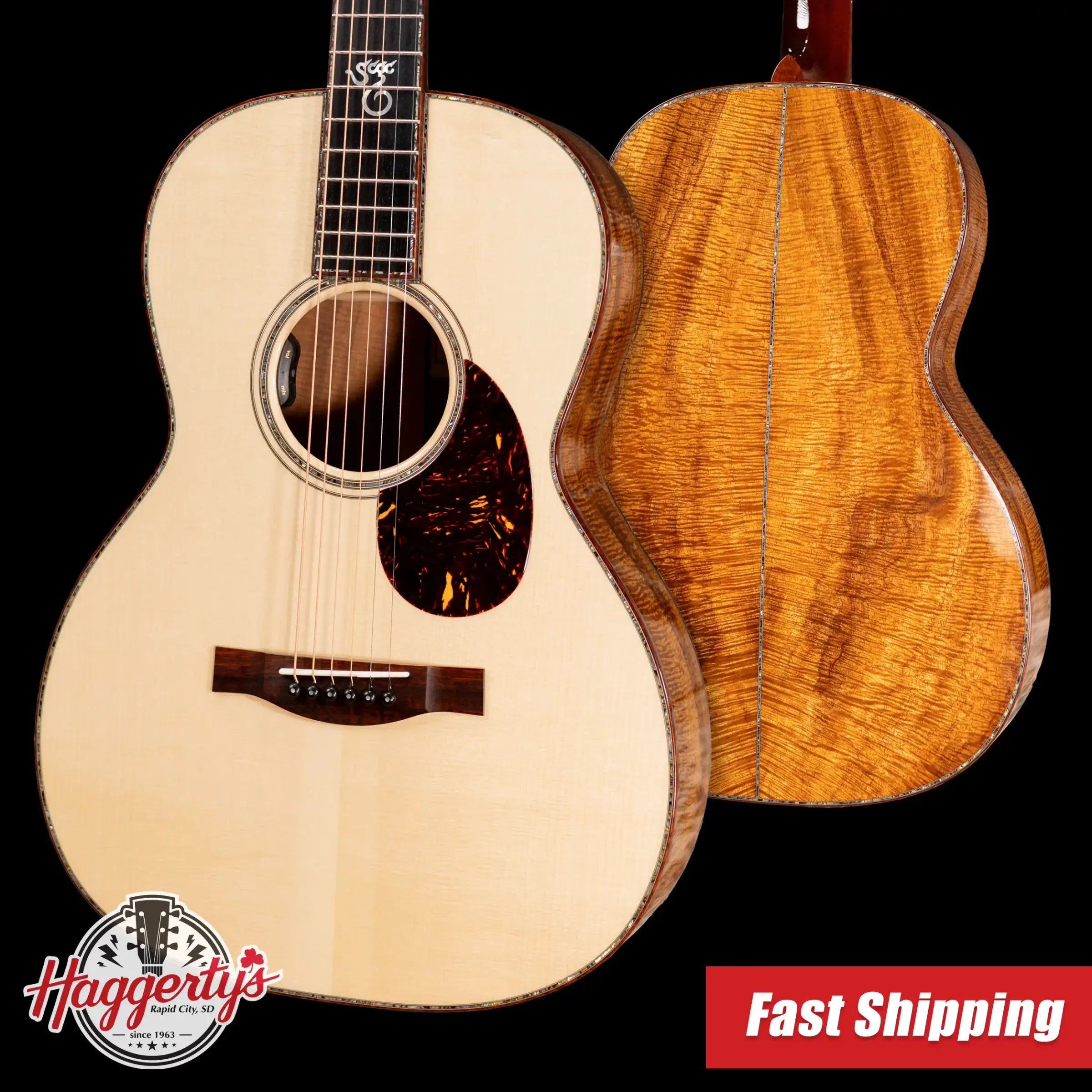 Santa Cruz 000 45 Style Acoustic Guitar - Old Growth Adirondack/Koa wi